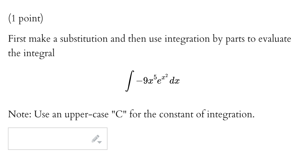 Solved First make a substitution and then use integration by | Chegg.com