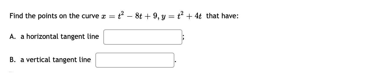 Solved Find the points on the curve x=t2−8t+9,y=t2+4t that | Chegg.com