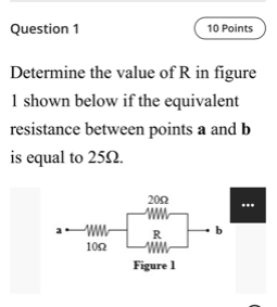 [Solved]: Determine the value of ( mathrm{R} ) in figur