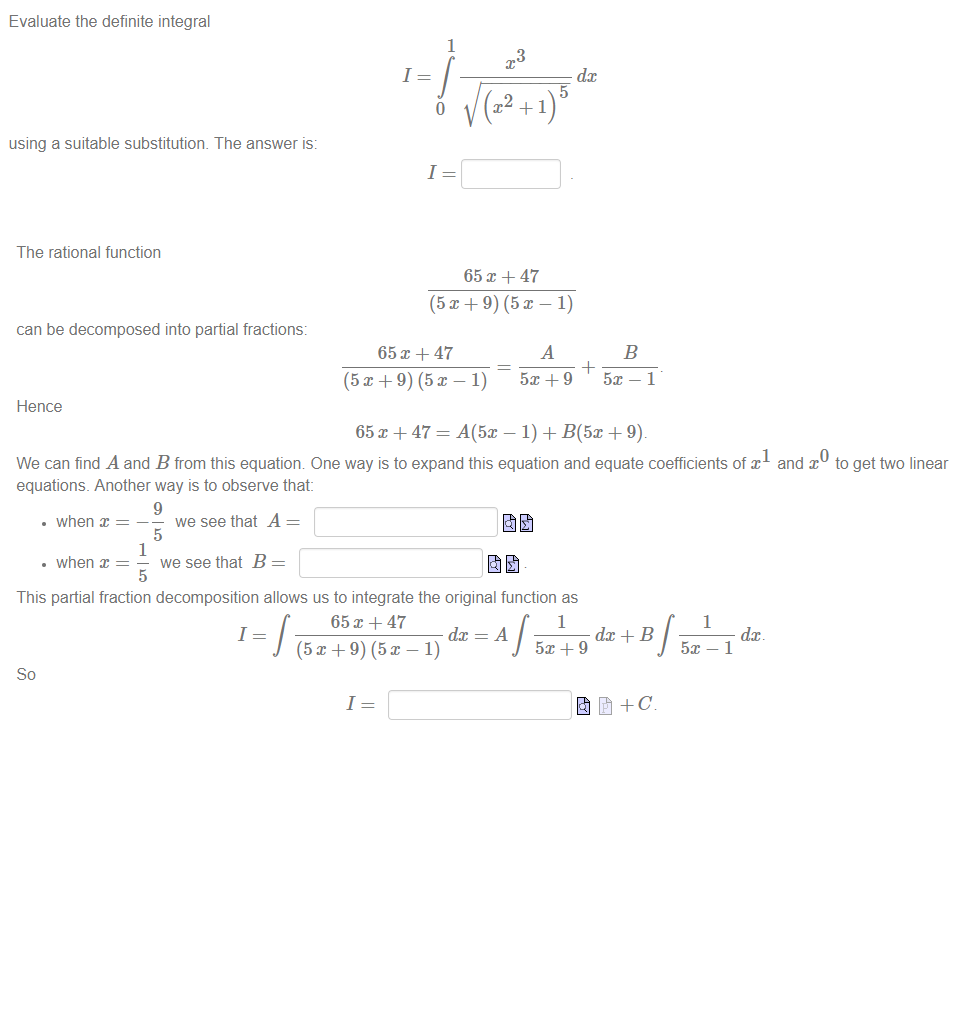 Solved Evaluate the definite integral dr 0 using a suitable | Chegg.com