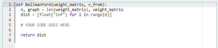 Solved Given an adjacency matrix with weights of edges | Chegg.com