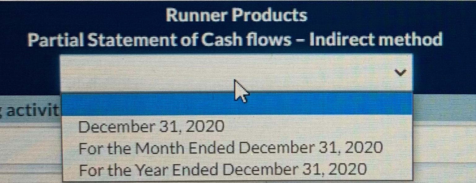 Solved Below is an income statement for Runner Products for | Chegg.com