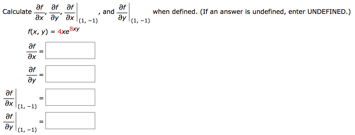 Solved , and of af af af Calculate əx' ay əx141.-1) f(x, y) | Chegg.com