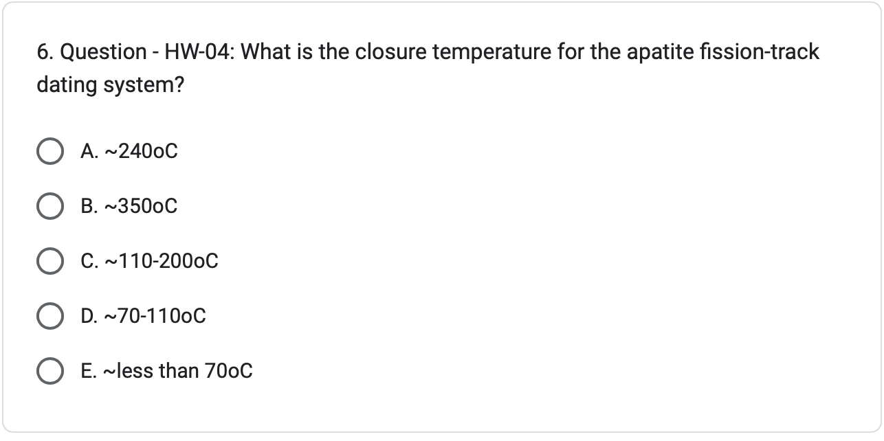 Solved 6. Question - HW-04: What is the closure temperature | Chegg.com