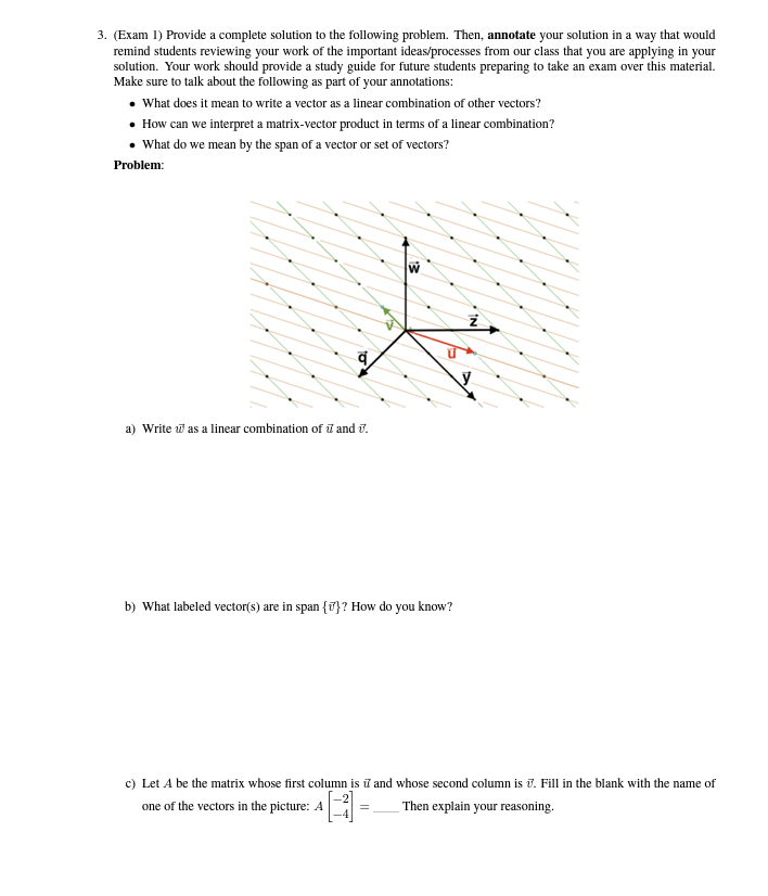 Solved 3. (Exam 1) Provide a complete solution to the | Chegg.com