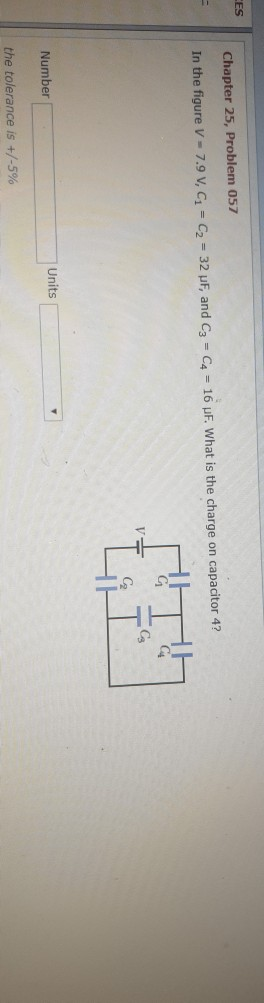 Solved CES Chapter 25, Problem 057 In the figure V - 7.9 V, | Chegg.com