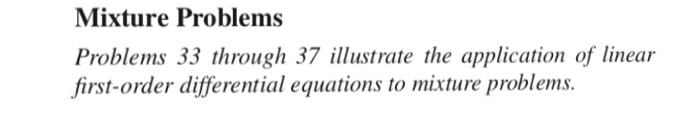 Solved Mixture Problems Problems 33 Through 37 Illustrate 0597