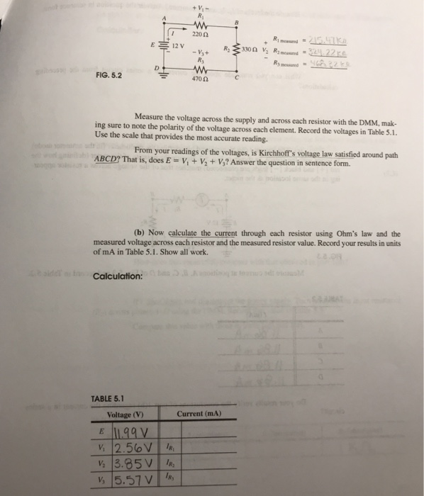 Solved Part 1 Basic Measurements (a) Construct the circuit | Chegg.com