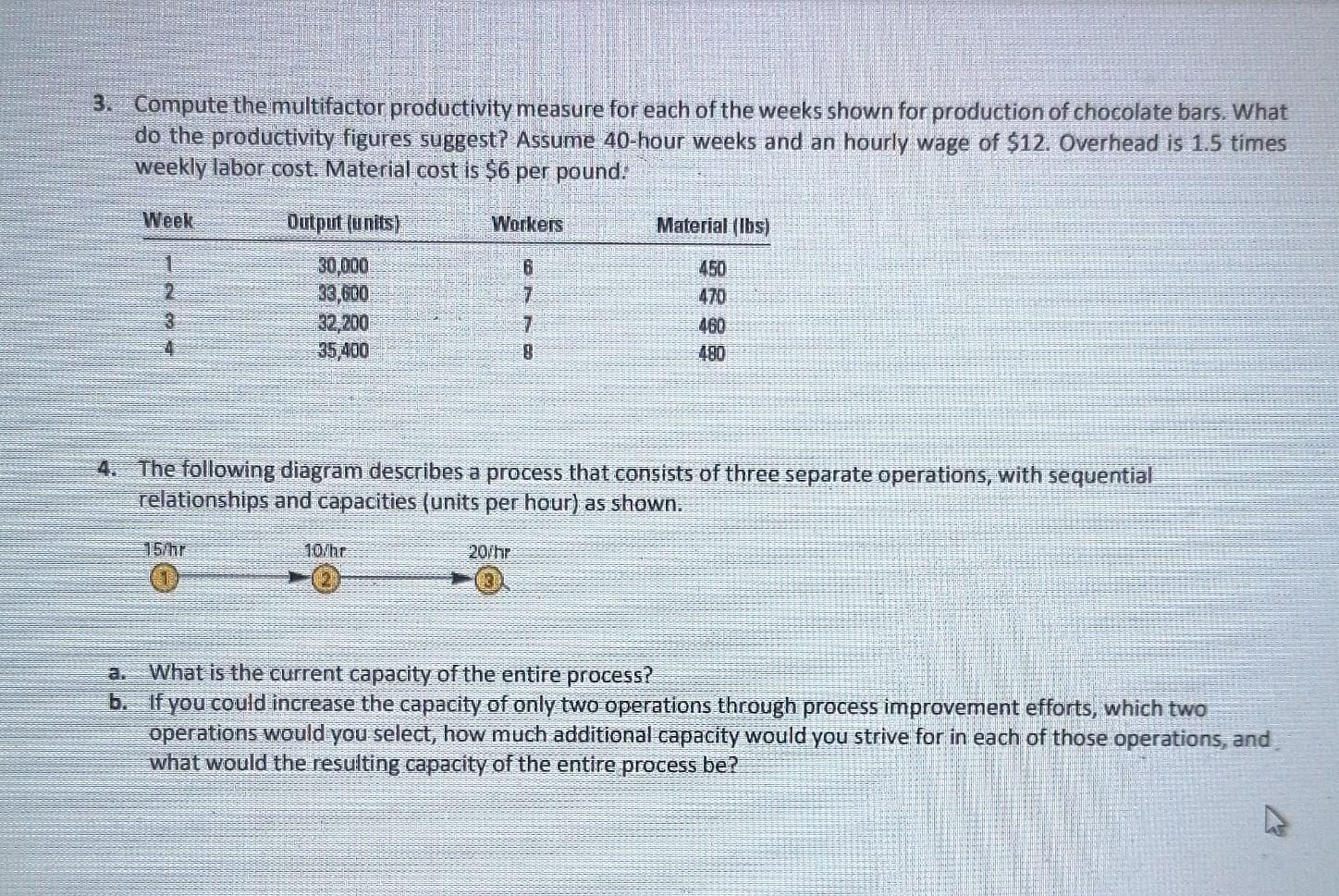 Solved 3. Compute the multifactor productivity measure for | Chegg.com