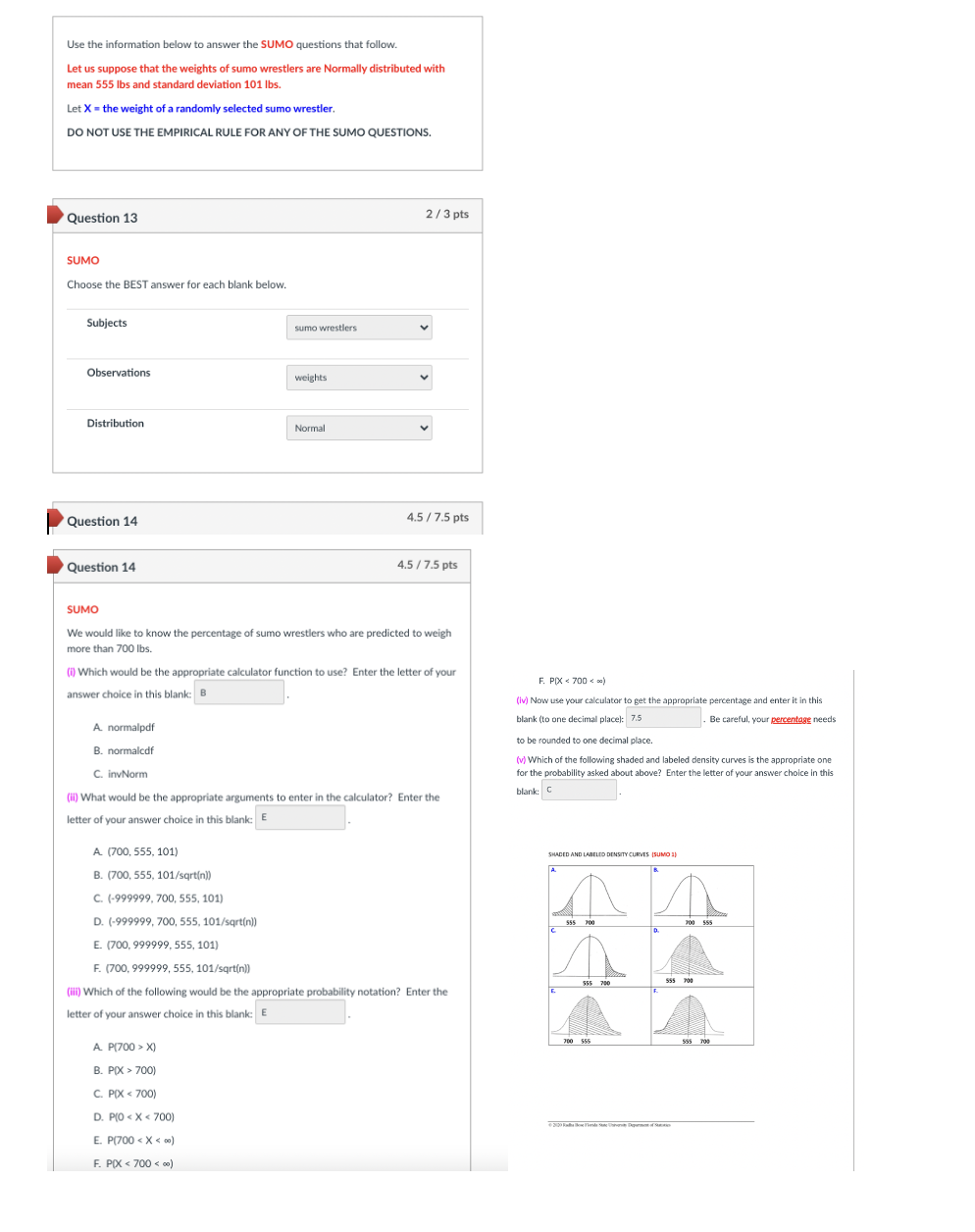 Solved Use the information below to answer the SUMO | Chegg.com