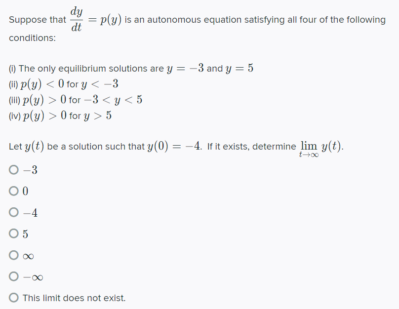 Solved dy Suppose that =p(y) is an autonomous equation | Chegg.com