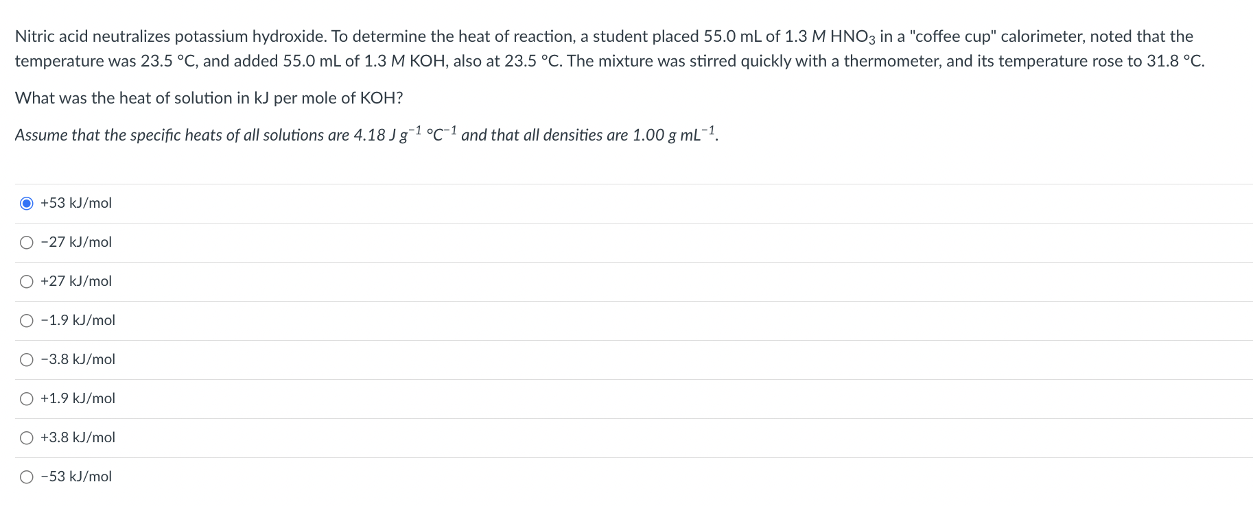 Solved Nitric acid neutralizes potassium hydroxide. To | Chegg.com