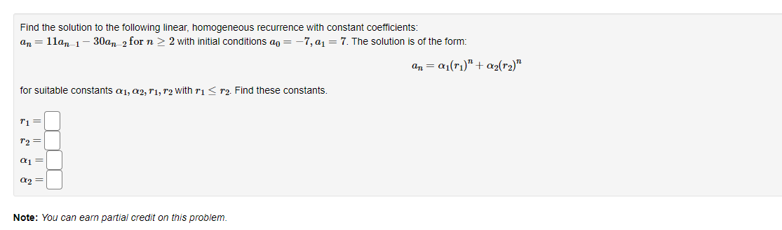 Solved Find the solution to the following linear, | Chegg.com