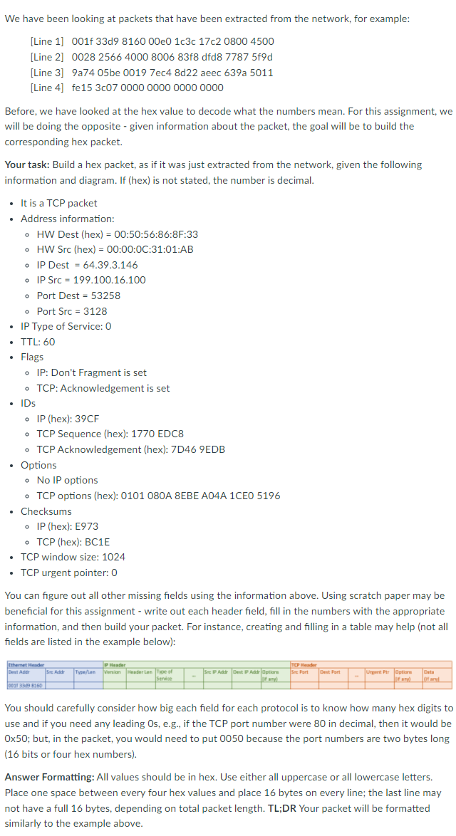 We have been looking at packets that have been | Chegg.com