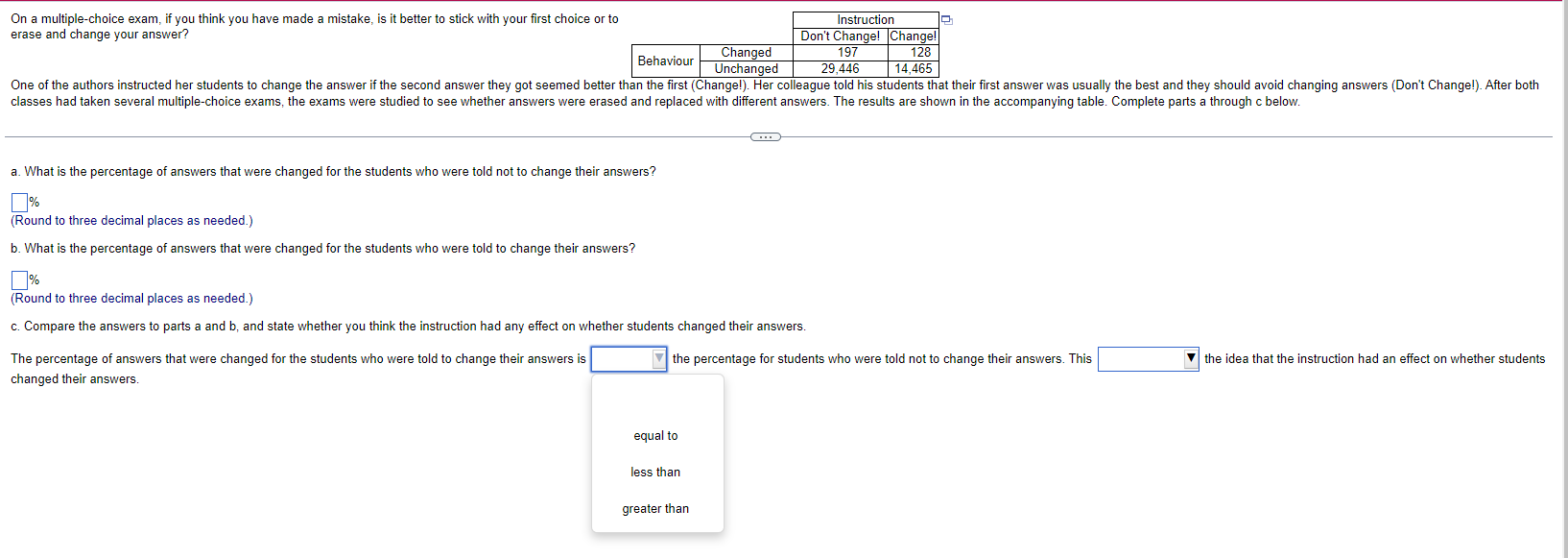 Solved One of the authors instructed her students to change | Chegg.com