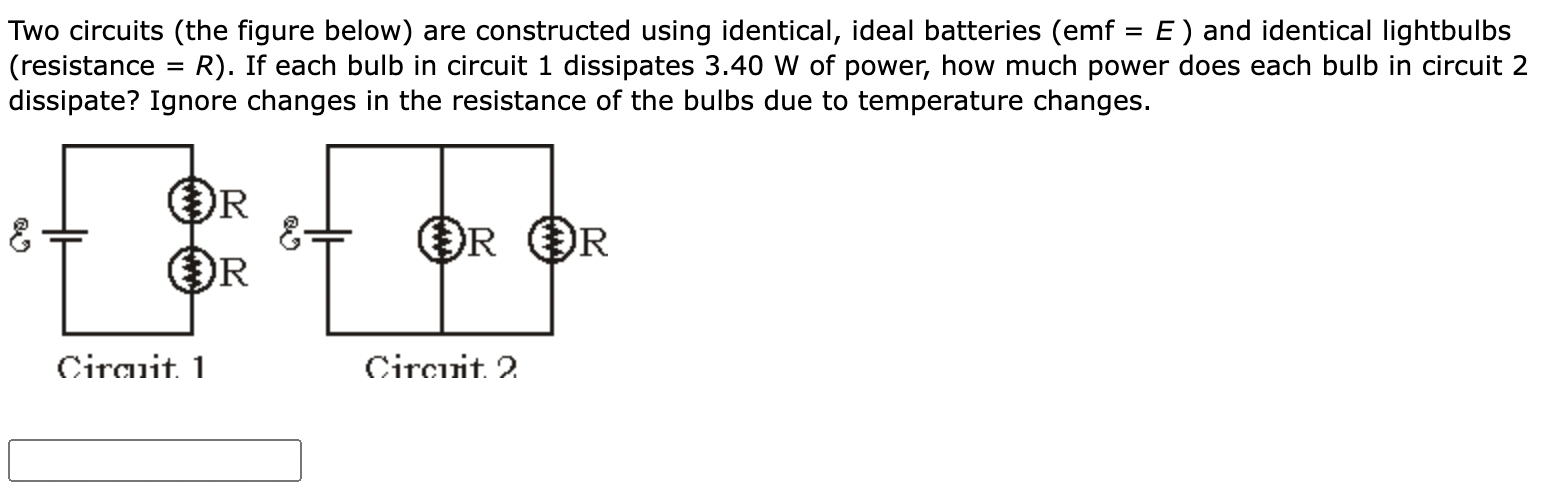 Solved Two circuits (the figure below) are constructed using | Chegg.com