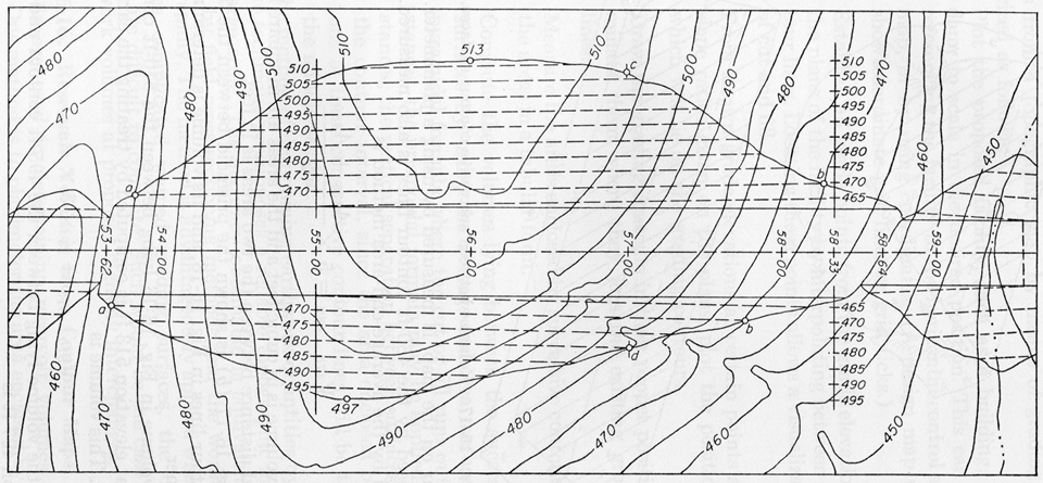Calculate the volume of the cut shown in the map | Chegg.com