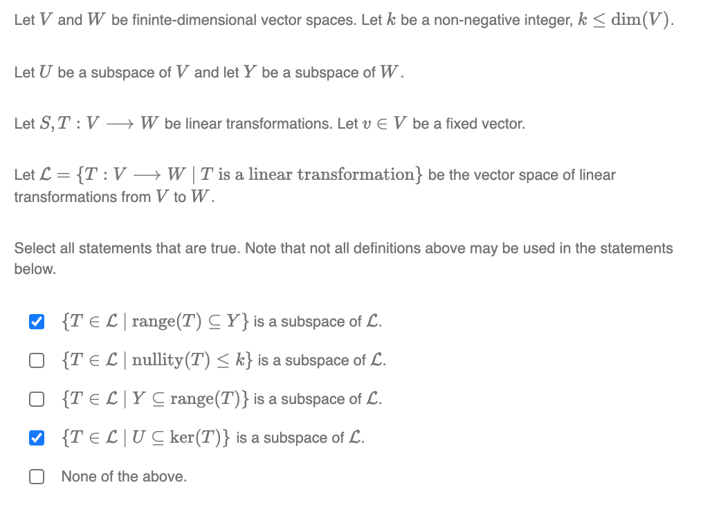 Solved Let V and W be fininte-dimensional vector spaces. Let | Chegg.com