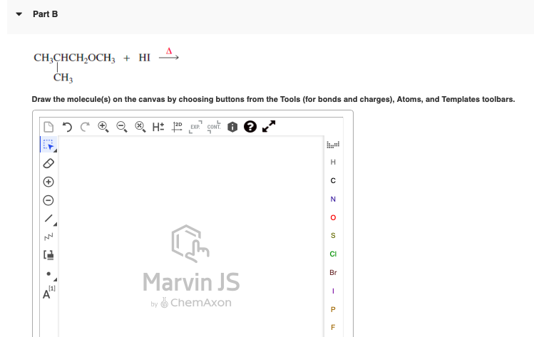 Solved Part ADraw the molecule(s) ﻿on the canvas by choosing | Chegg.com