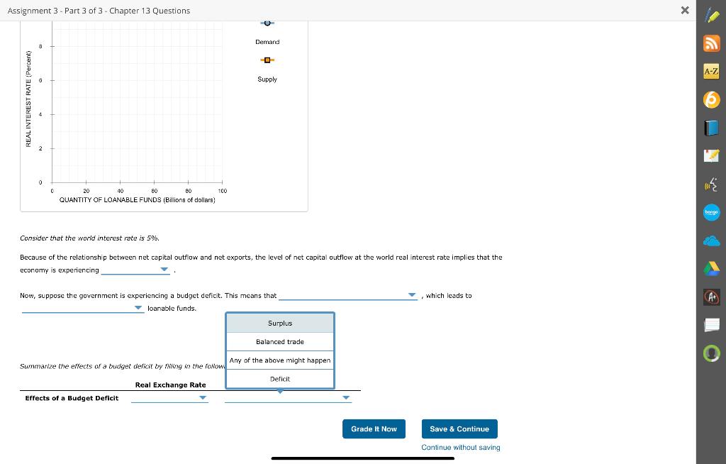 Solved 3. Effects of a government budget deficit Consider a | Chegg.com