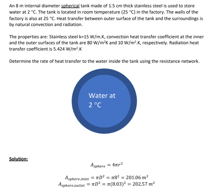 Solved An 8 m internal diameter spherical tank made of 1.5 | Chegg.com