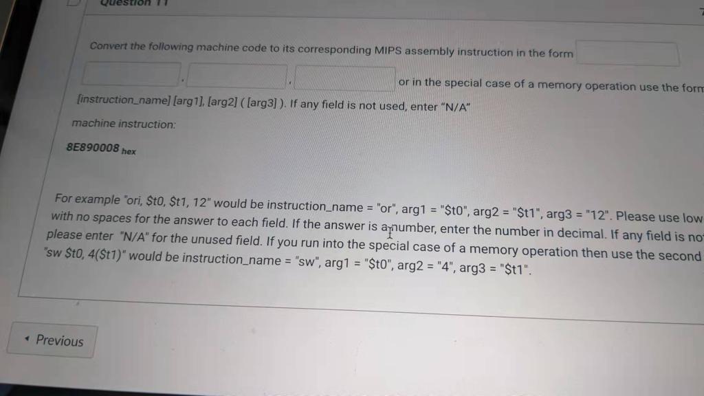 Solved Question Convert the following machine code to its | Chegg.com