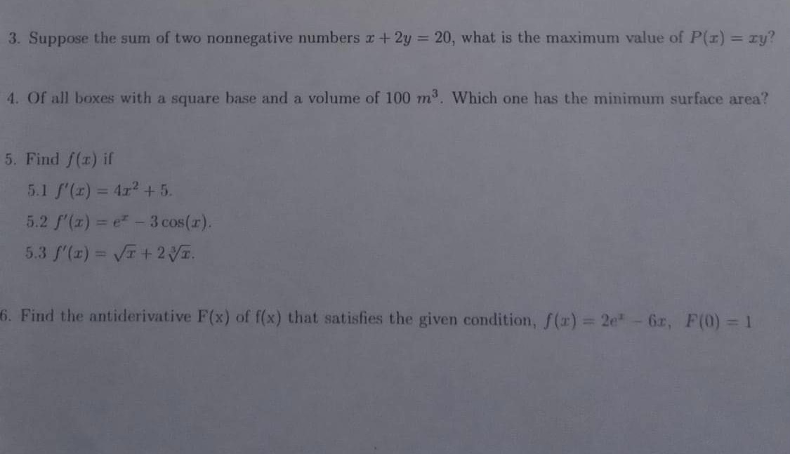 Solved 3. Suppose the sum of two nonnegative numbers \\( x+2 | Chegg.com