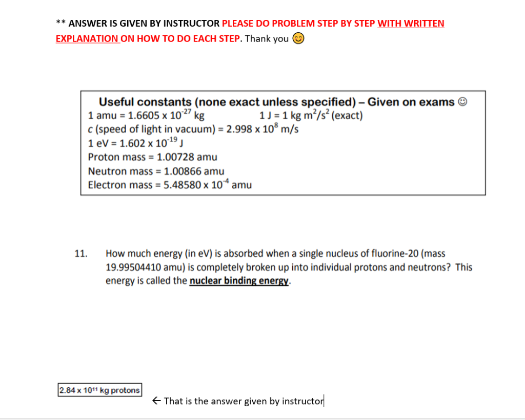 Solved *ANSWER IS GIVEN BY INSTRUCTOR PLEASE DO PROBLEM STEP | Chegg.com