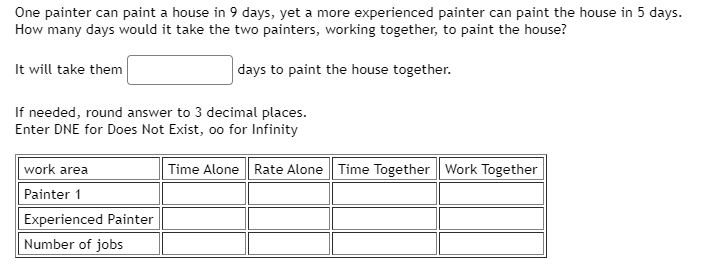 Solved One painter can paint a house in 9 days, yet a more | Chegg.com