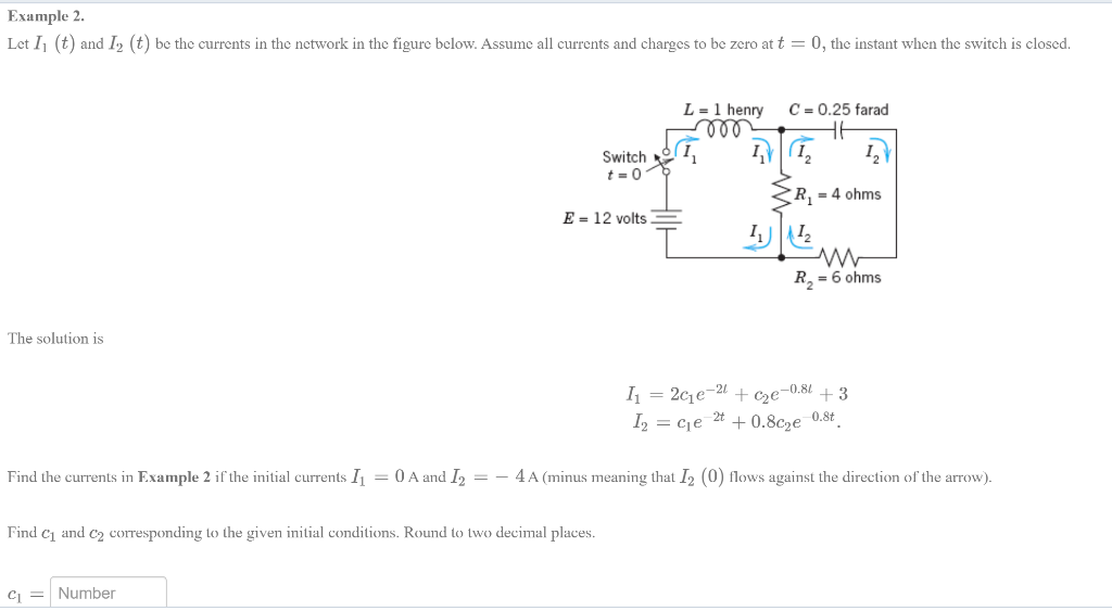 Solved Let I1(t) and I2(t) be the currents in the network in | Chegg.com