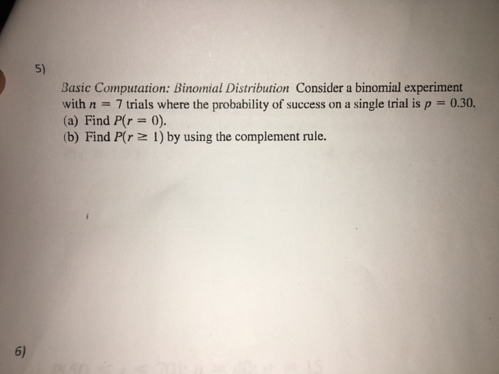 Solved Basic Computation Binomial Distribution Consider A Chegg