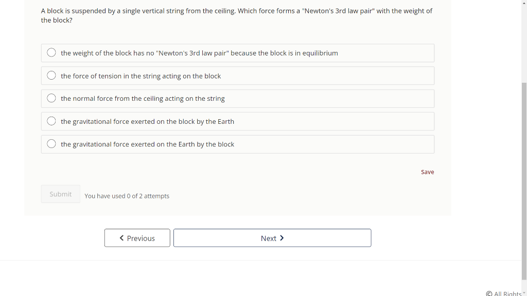 Solved A block is suspended by a single vertical string from | Chegg.com