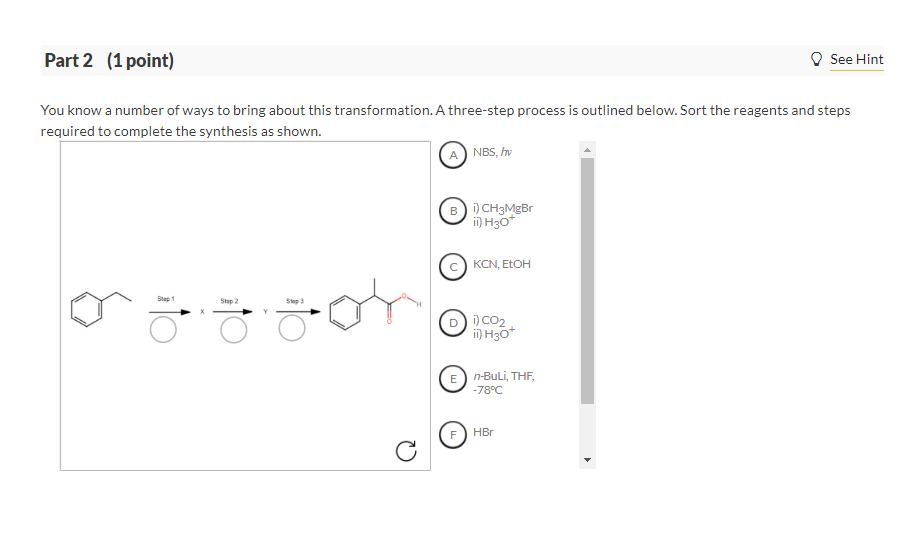 Solved Organic synthesis involves all types of reactions, | Chegg.com