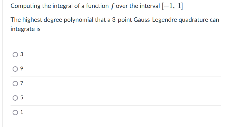 Solved Computing the integral of a function f over the | Chegg.com