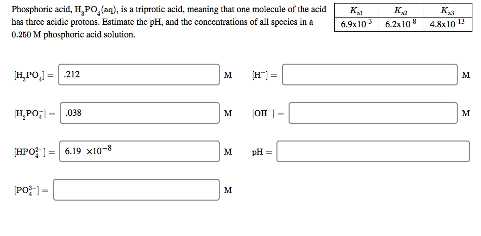 Solved acid K1 K2 L Phosphoric acid, H,PO (aq), is a | Chegg.com