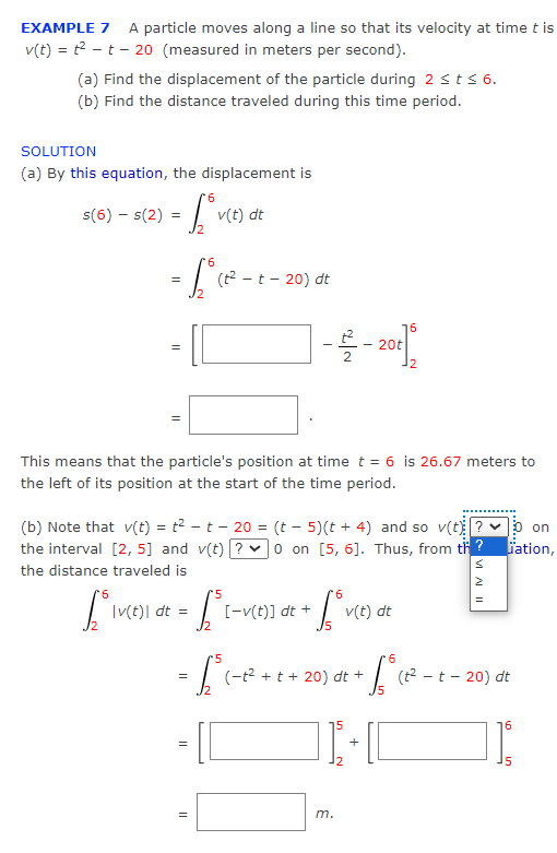 Solved EXAMPLE 7 ﻿A particle moves along a line so that its | Chegg.com