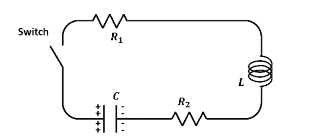 Solved An RLC circuit is composed of a capacitor with a | Chegg.com