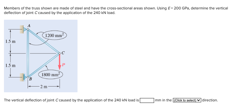 [Solved]: Members of the truss shown are made of steel and