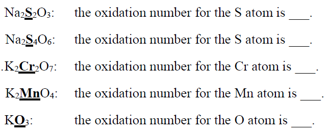 Solved Na2S2O3: the oxidation number for the Satom is Na | Chegg.com