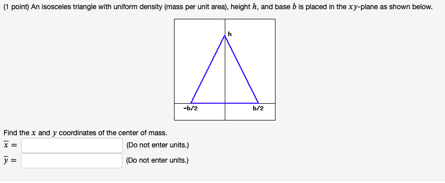 Solved (1 point) Point-masses m, are located on the x-axis | Chegg.com