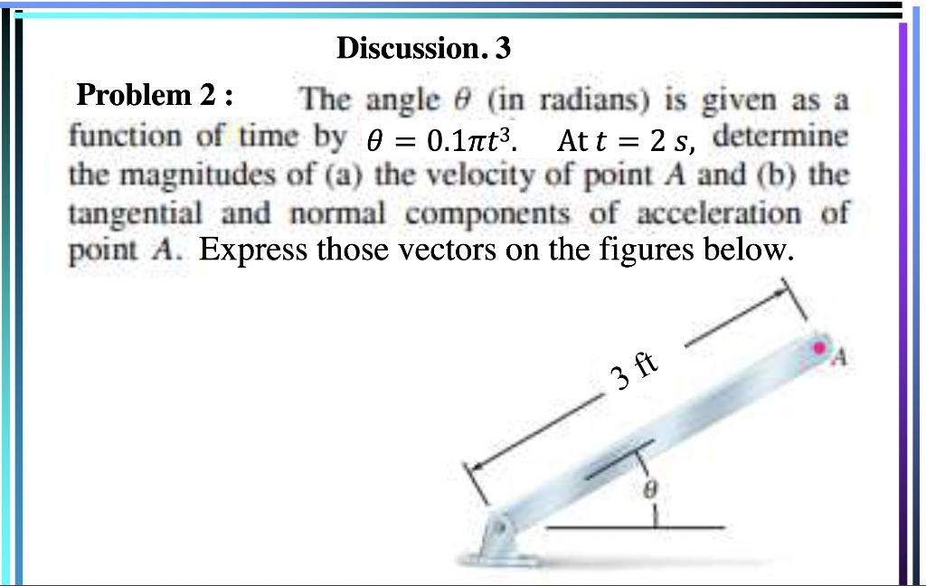 Solved Problem 2 : The angle θ (in radians) is given as a | Chegg.com