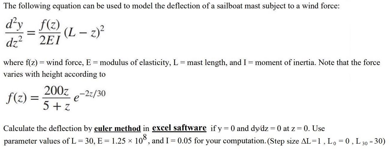 Solved The following equation can be used to model the | Chegg.com