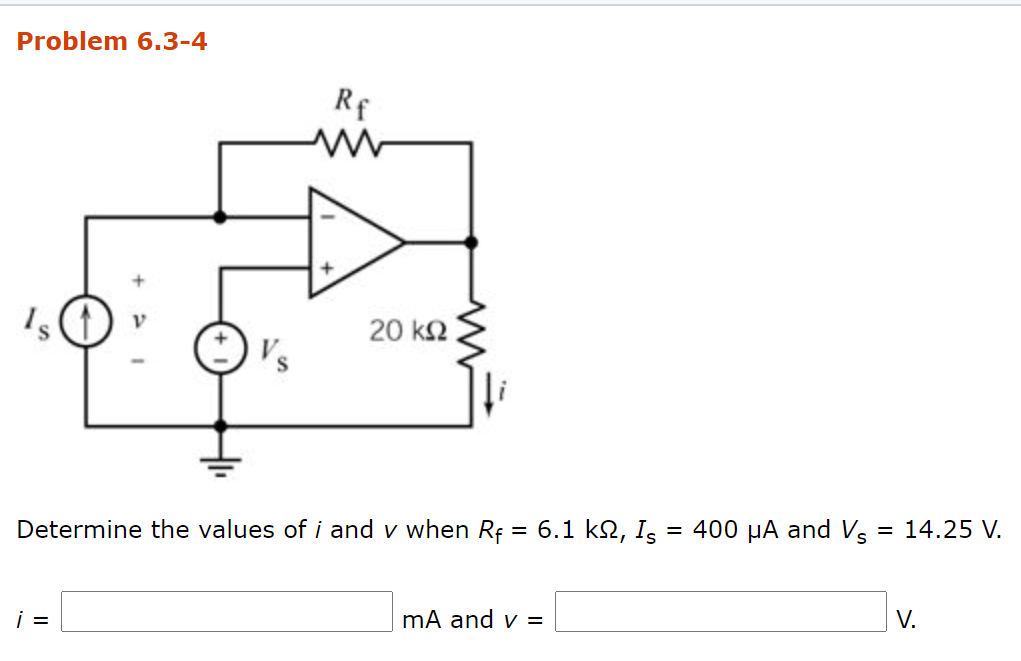 Solved Problem 6.3-4 RE 1s (1 20 k2 Determine the values of | Chegg.com