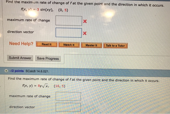 Solved Find the maximum rate of change of fat the given | Chegg.com