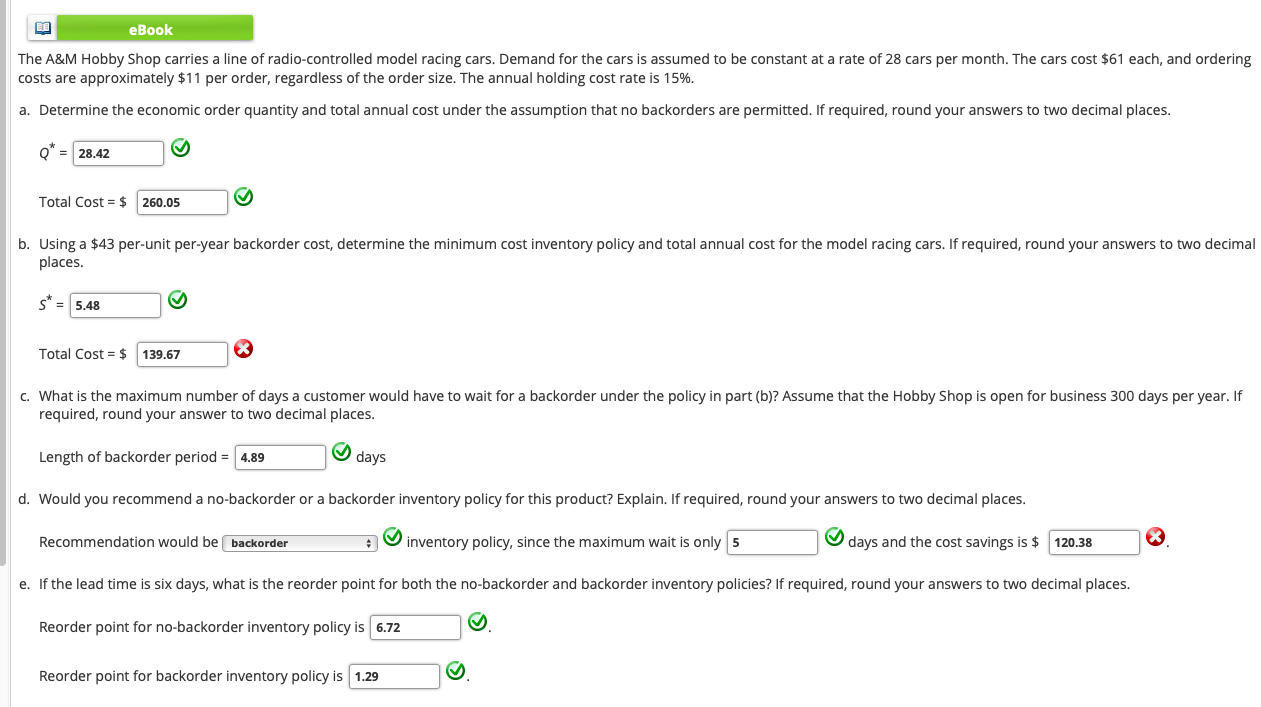 I am having trouble getting the Total Cost, is | Chegg.com