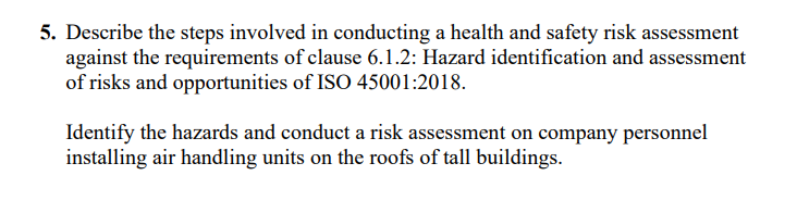Solved Describe the steps involved in conducting a health | Chegg.com