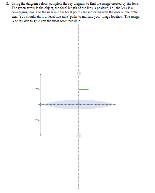 Solved 2. Using the diagram below, complete the ray diagram | Chegg.com