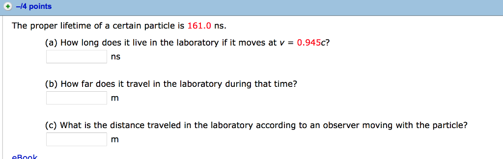 Solved -14 points The proper lifetime of a certain particle | Chegg.com