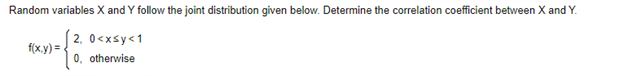 Solved Random variables X and Y follow the joint | Chegg.com