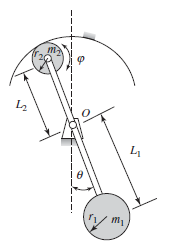 Solved The undamped pendulum pivoted at point O shown in | Chegg.com